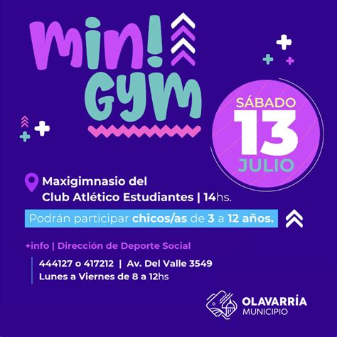 Se Viene Una Nueva Edición Del Mini Gym Municipalidad Del Partido De