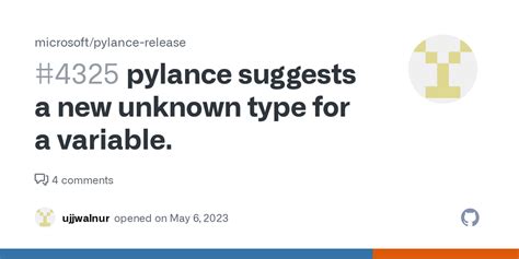 Pylance Suggests A New Unknown Type For A Variable · Issue 4325