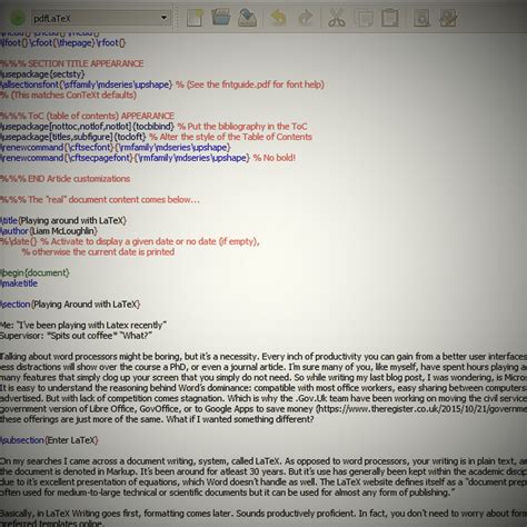 Testing A New Writing Workflow With Latex Leelum