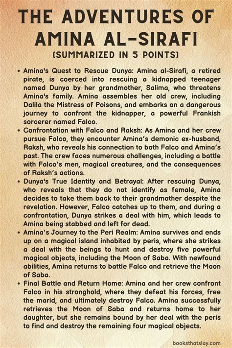 The Adventures Of Amina Al Sirafi Summary Characters And Themes