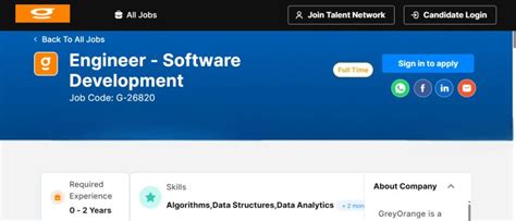 Greyorange Hiring Freshers Engineer Software Development Job Id G