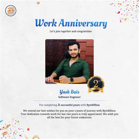 Yash Bais On Linkedin Workanniversary Teambytebillion Milestone
