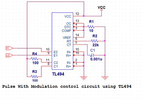Tl494 Pinout Pwm Controller Circuit Datasheetgocom