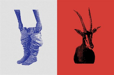 Y2k Dithering Bitmap Shapes