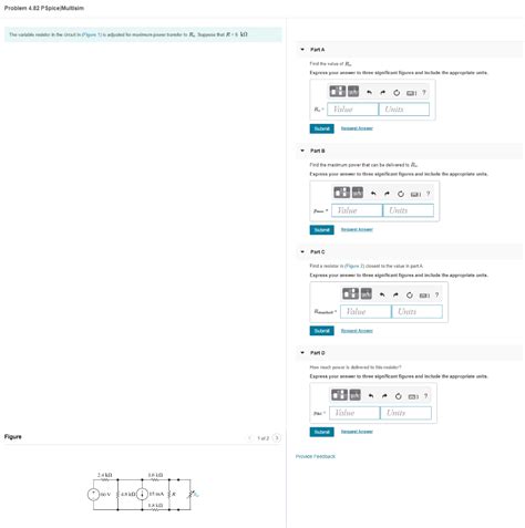 Solved Problem 4 82 Pspice Multisim The Variable Resistor In