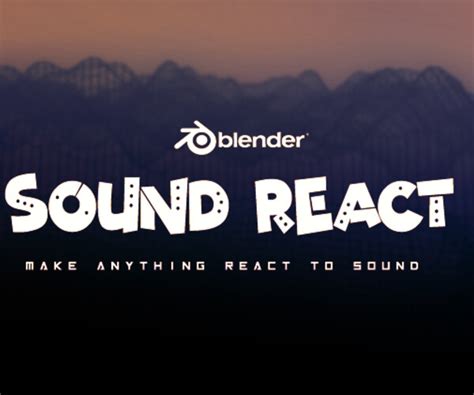 Artstation Sound React Blender Addon Resources
