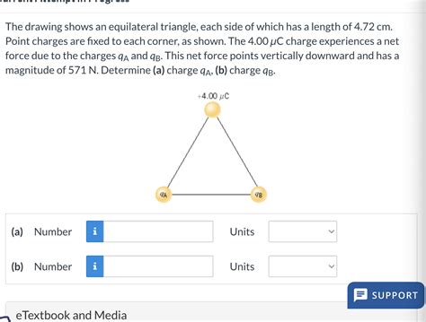 Solved The Drawing Shows An Equilateral Triangle Each Side Chegg