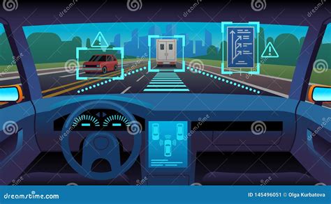 Autonomous Car Sensor System Concept For Safety Of Driverless Mode Car Control Royalty Free