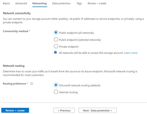microsoft azure storage configuration