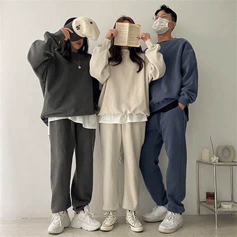 🧡재입고 할인 세일 [기모 쭈리 남녀공용] 라거 피그먼트 워싱 오버핏 맨투맨 조거팬츠 트레이닝복 Set 별도구매 에이블리