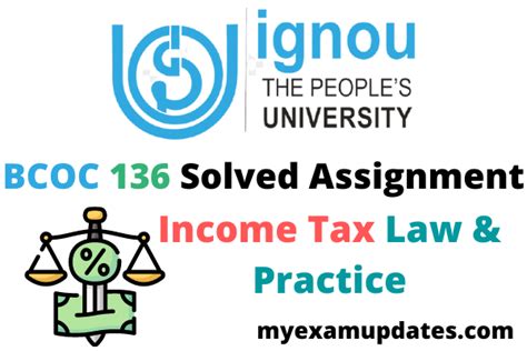 IGNOU BCOC 136 Income Tax Law Practice Solved Assignment 2022 23 My Exam Updates