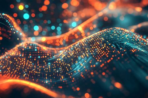 A Swirling Abstract Digital Nebula Composed Of Luminous Cybernetic Particles Glowing Neural