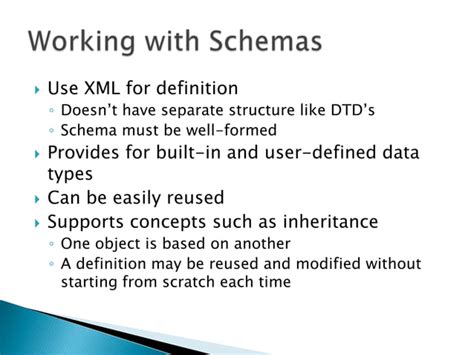 Xml Schemas Ppt