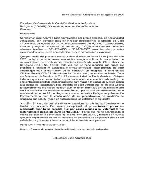 Comar Jose Reanudacion Pdf Chiapas Gobierno