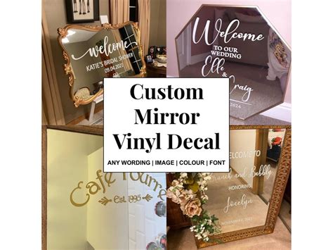 Custom Mirror Decal Sticker Custom Vinyl Decal Custom Vinyl Sticker