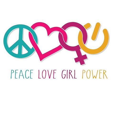 Peace Love Girl Power Symbol Multicolor Peace And Love Power Symbol