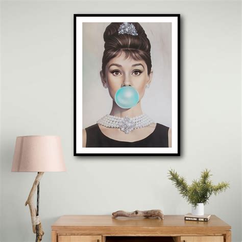 Audrey Hepburn Bubble Gum Wall Art