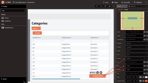 How Create A Floating Button In Page Radzen