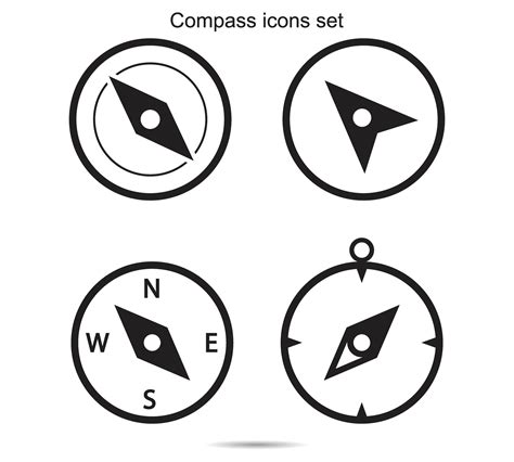 Compass Icons Set Vector Art At Vecteezy