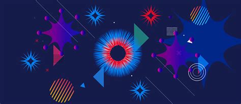 추상적인 다채로운 기하학적 모양 배경 다채로운 트렌디한 컬러 벡터 디자인이 있는 단순한 모양과 요소 0명에 대한 스톡 벡터 아트 및 기타 이미지 Istock