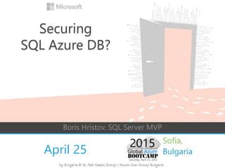 Securing SQL Azure DB How PPT