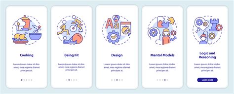 Life Skills Onboarding Mobile App Screen Abilities And Talents
