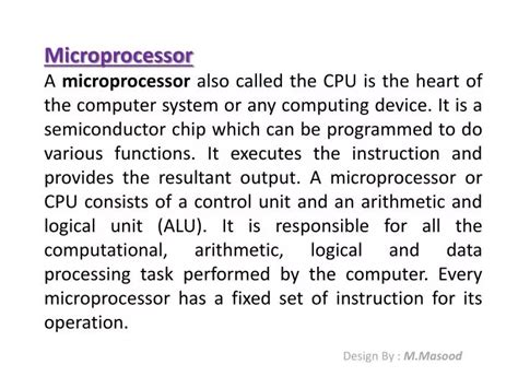 PPT Microprocessor PowerPoint Presentation Free Download ID 4846365