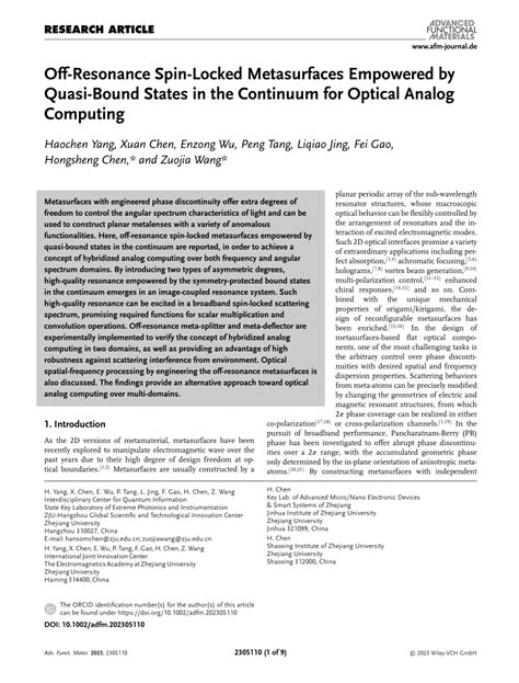 Off‐resonance Spin‐locked Metasurfaces Empowered By Quasi‐bound States
