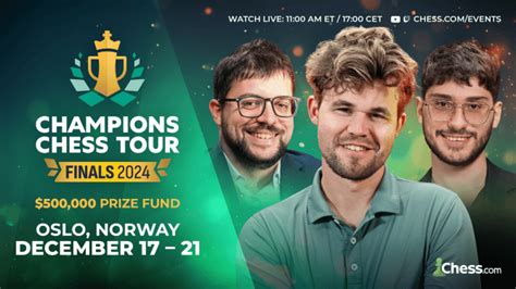Champions Chess Tour $500,000 Finals Kicks Off On December 17 In Oslo, Norway - Chess.com