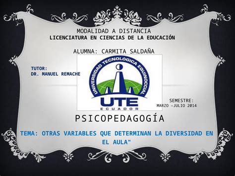 Pptx Otras Variables Que Determinan La Diversidad En El Aula