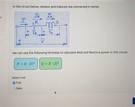 Solved In The Circuit Below Resistor And Inductor Are