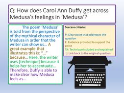 Carol Ann Duffy Medusa Teaching Resources