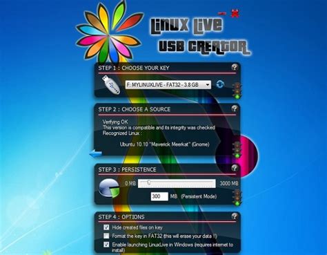 LinuxLive USB Creator Inddir
