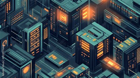 Secure Data Centers An Illustration Of A Fortified Data Center With