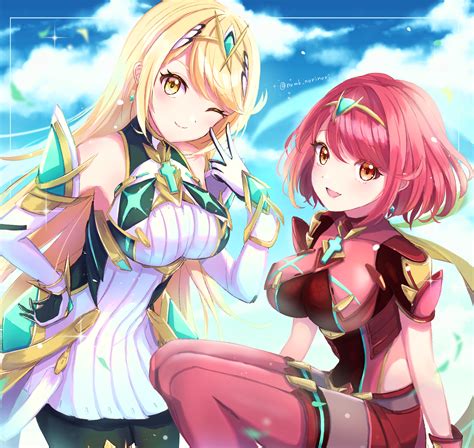 Pyra And Mythra Xenoblade Chronicles And 2 More Drawn By Norimaki