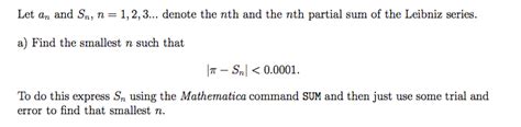 Solved Let A N And S N N 1 2 3 Denote The Nth And Chegg Com
