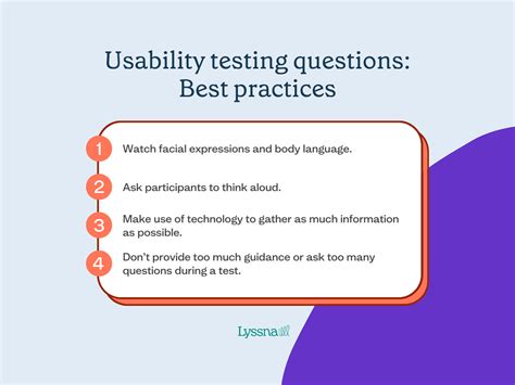 usability testing questions 5 types with examples lyssna
