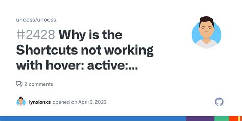 Why Is The Shortcuts Not Working With Hover Active Events · Issue