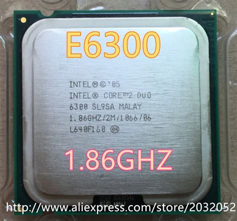 Intel Core 2 Duo E6300 Cpu Processor 1 86ghz 2m 1066ghz Socket 775 Sl9sa Scrattered Pieces