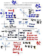 Lesson Solving Trig Equations Algebraically Workbook Solutions Pdf Scona Math Unit