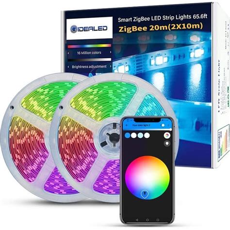 ZigBee M Smart LED Strip Lights Dimmable RGB Kit Fonctionne Avec Hub Bridge SmartThings
