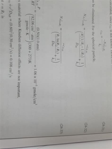 Solved 454 Chapter 24 Steady State Molecular Diffusion