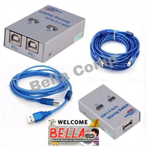 Jual Paket Auto Switch Printer Kabel Printer Usb 2 0 Sharing