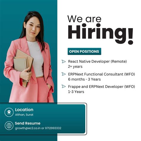 Hiring Reactnative Erpnext Frappe Developer Consultant Ai Blockchain Techjobs Surat