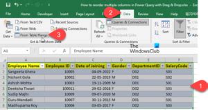 How To Reorder Multiple Columns In Power Query With Drag And Drop