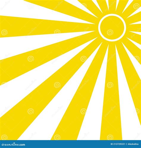Yellow Sun Rays Vector