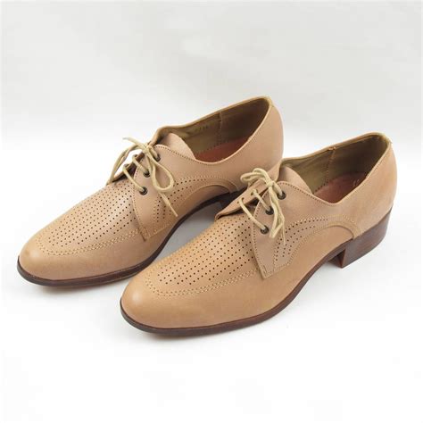 1950s Nude Leather Derbys Men Shoes Size 41 Or 85 Us For Sale At