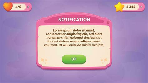 Notifications Gui Kit Casual Assets For A Game Mobile A Set Of User Interface Elements And Pop
