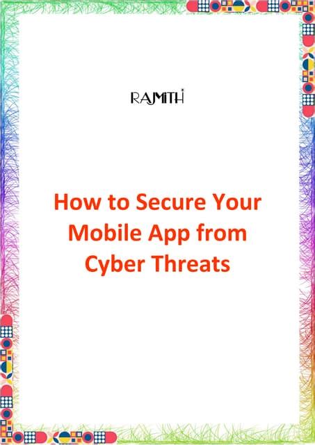 how to secure your mobile app from cyber threats pdf