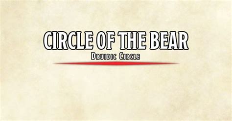 Circle Of The Bear Druidic Circle RPG Item RPGGeek